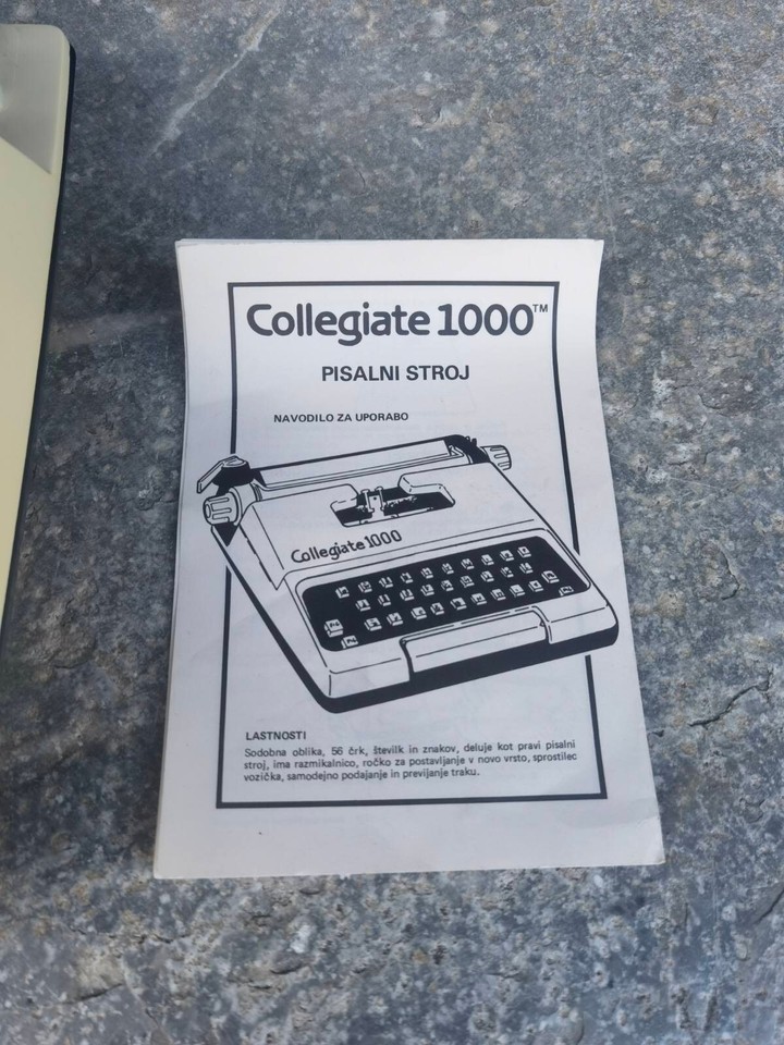Collegiate 1000 portable manual typewriter, vintage 1985 analog ...
