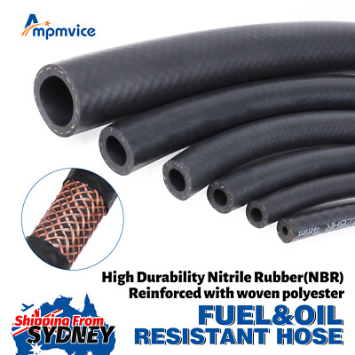 High Temp Fuel Line Braided Hose Gas Diesel Engine Oil Feed Pipe NBR ...