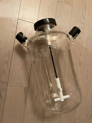 WHEATON 5000 ml Glass Spinning Flask w/ Sidearm spinner culture 5L ...