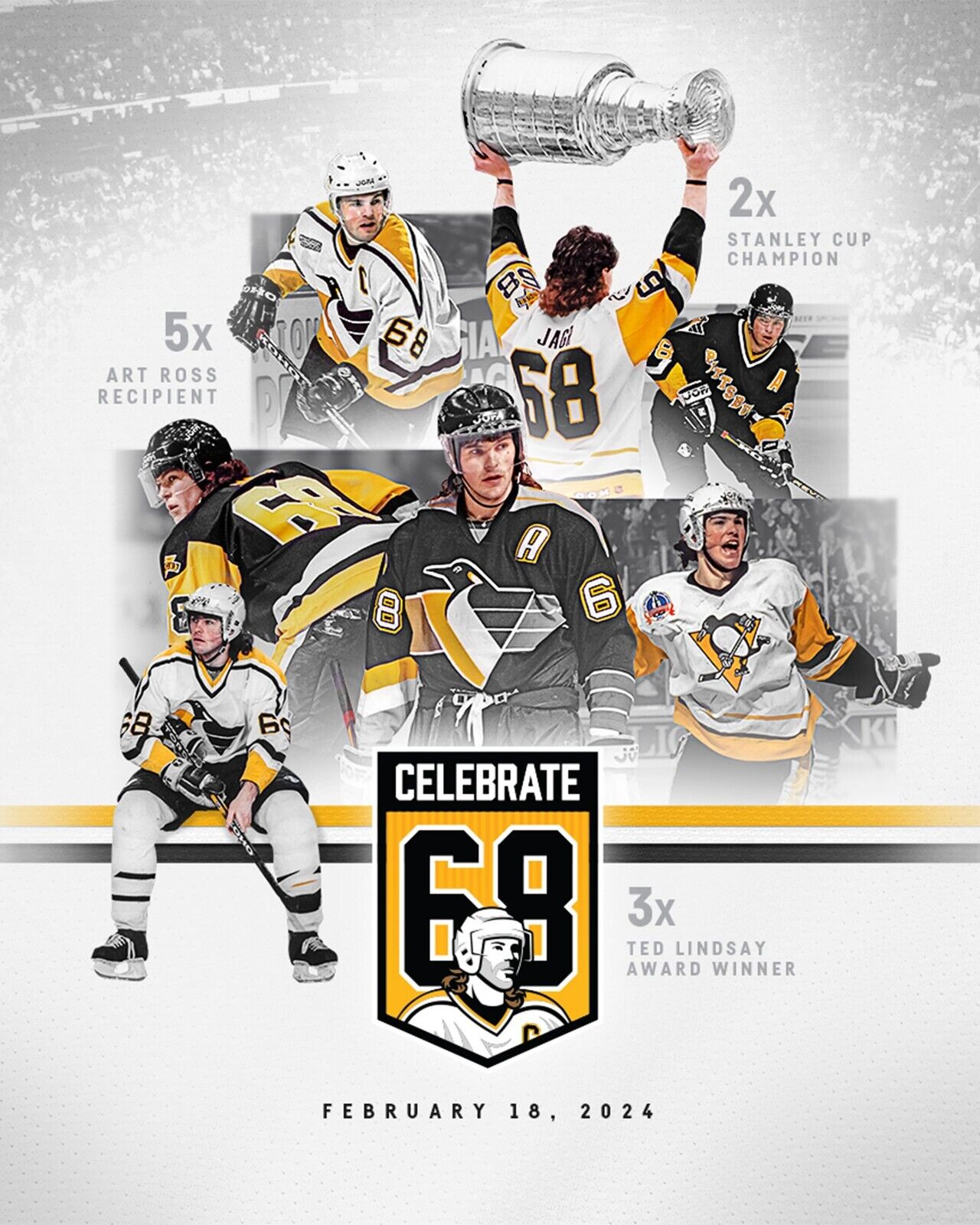 Jaromir Jagr Retirement Night Celebration Pittsburgh Penguins 8x10 Nhl