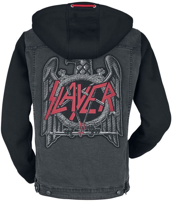 Slayer Jacket Thrash Metal Band Denim Men's Black Jean Jacket | eBay