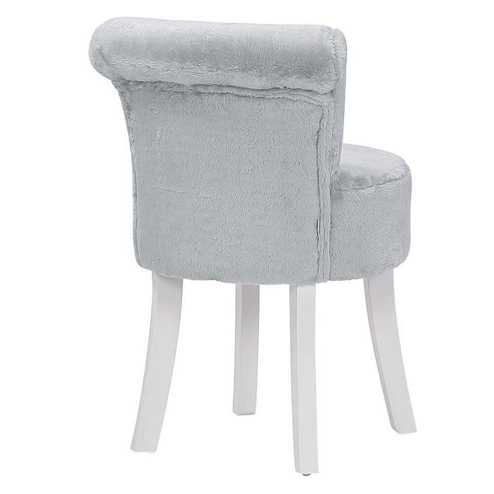Fluffy Dressing Table Stool Padded Seat Bedroom Living Room Vanity ...