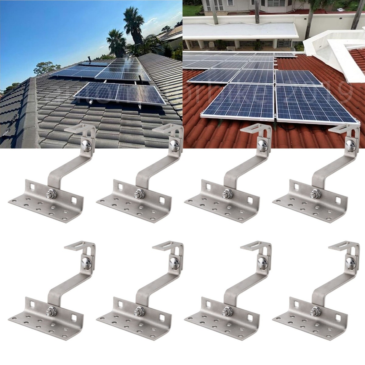 Solar Tile Hook Mounting System Solar Adjustable Hook Tile Roof Hook