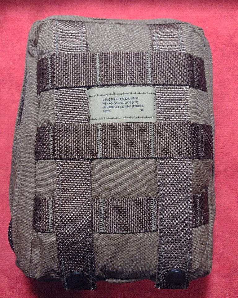 USGI USMC IFAK First Aid Kit Complete Loaded Kit + Survival Items FDE ...