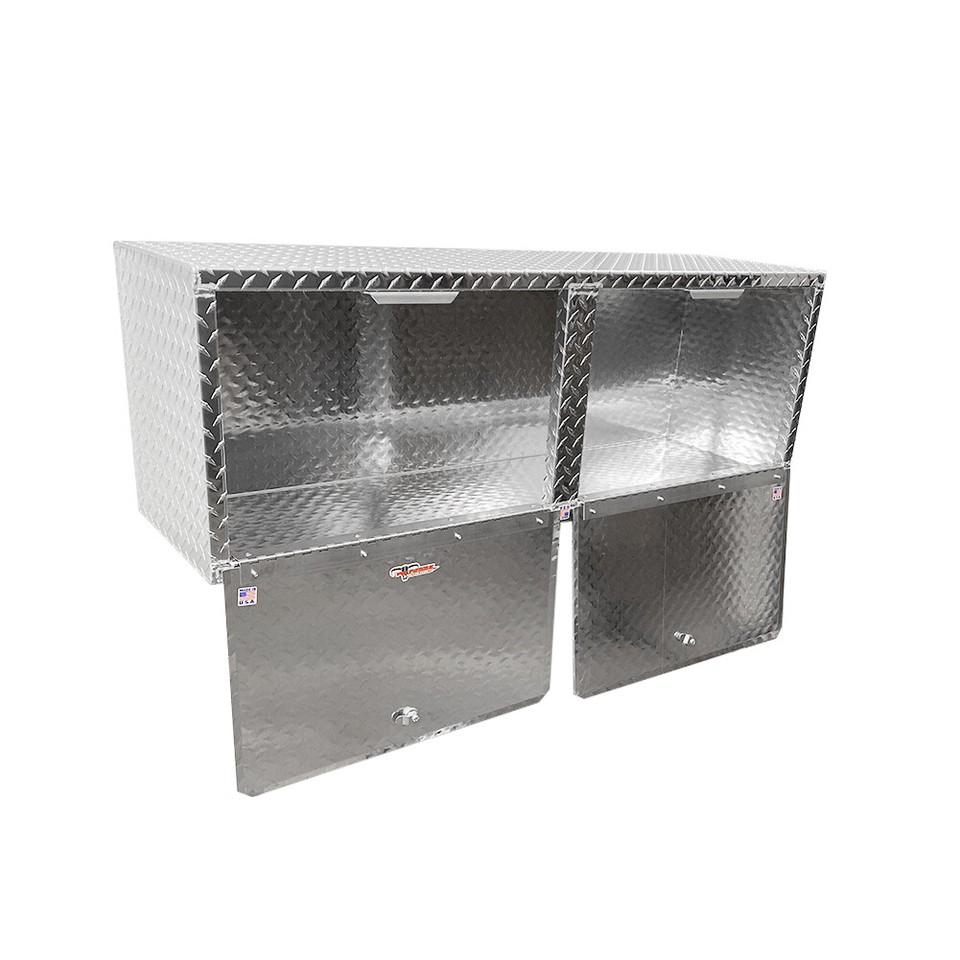 Pit Posse Aluminum Overhead Storage Organizer Cabinet Garage Trailer ...