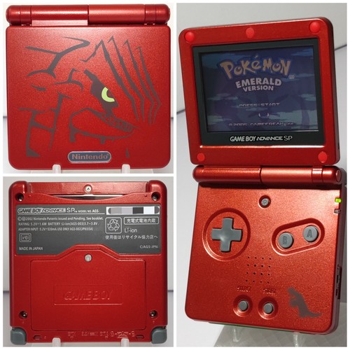Game Boy Advance SP Console - Pokémon Groudon 🔴 + Charger GBA SP ...