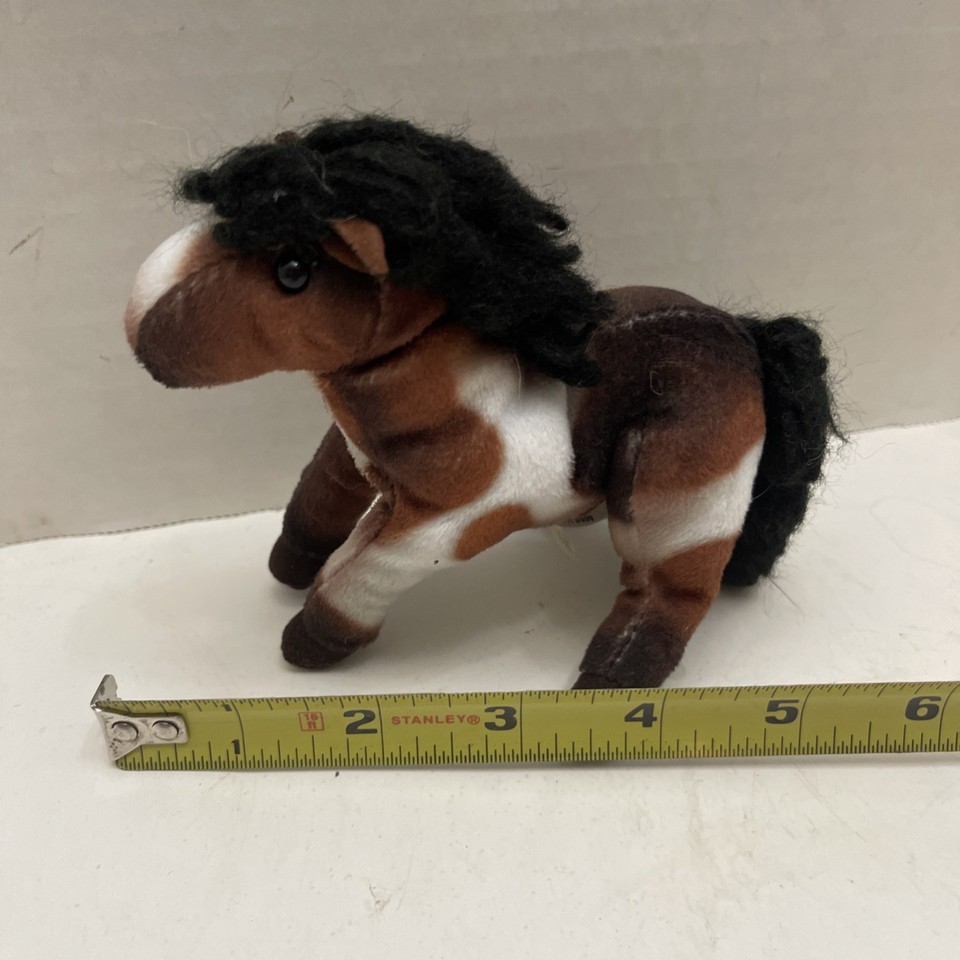 Folkmanis Horse Finger Puppet Full Body Brown White Plush Stuffed ...