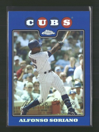 2008 Topps Chrome #44 Alfonso Soriano Blue Refractors | eBay