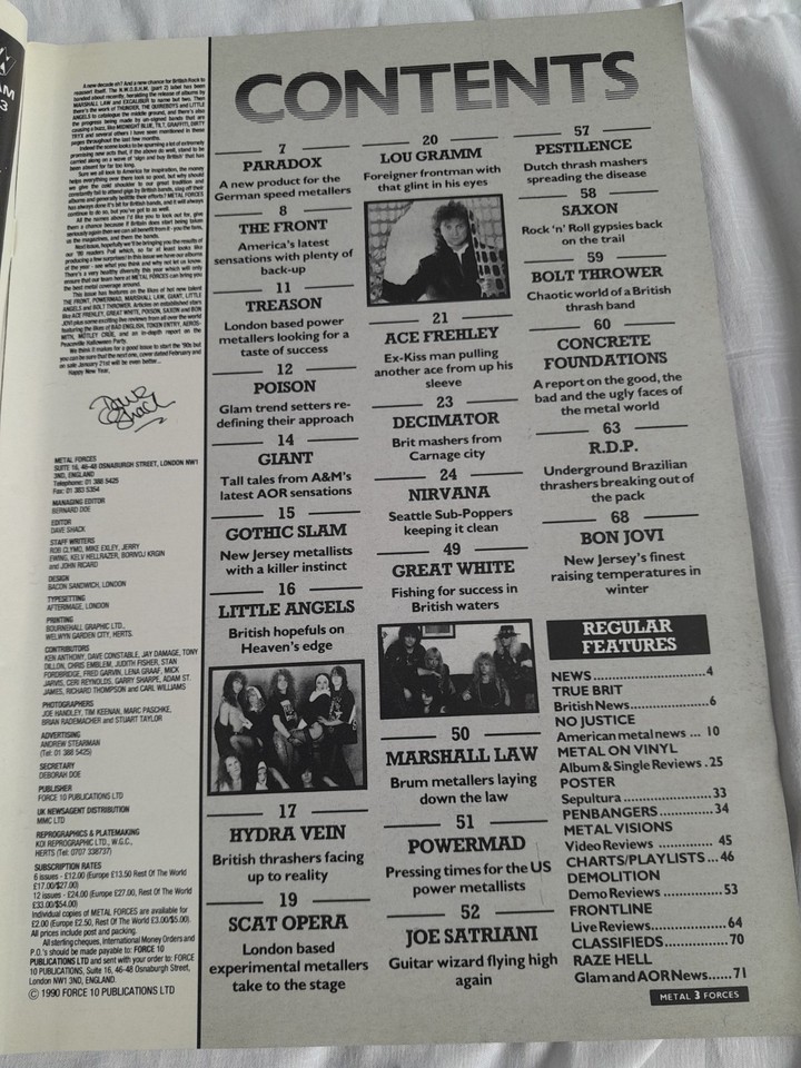 Metal Forces Magazine- 3 Issues From 1990 In Very Good Condition | eBay UK