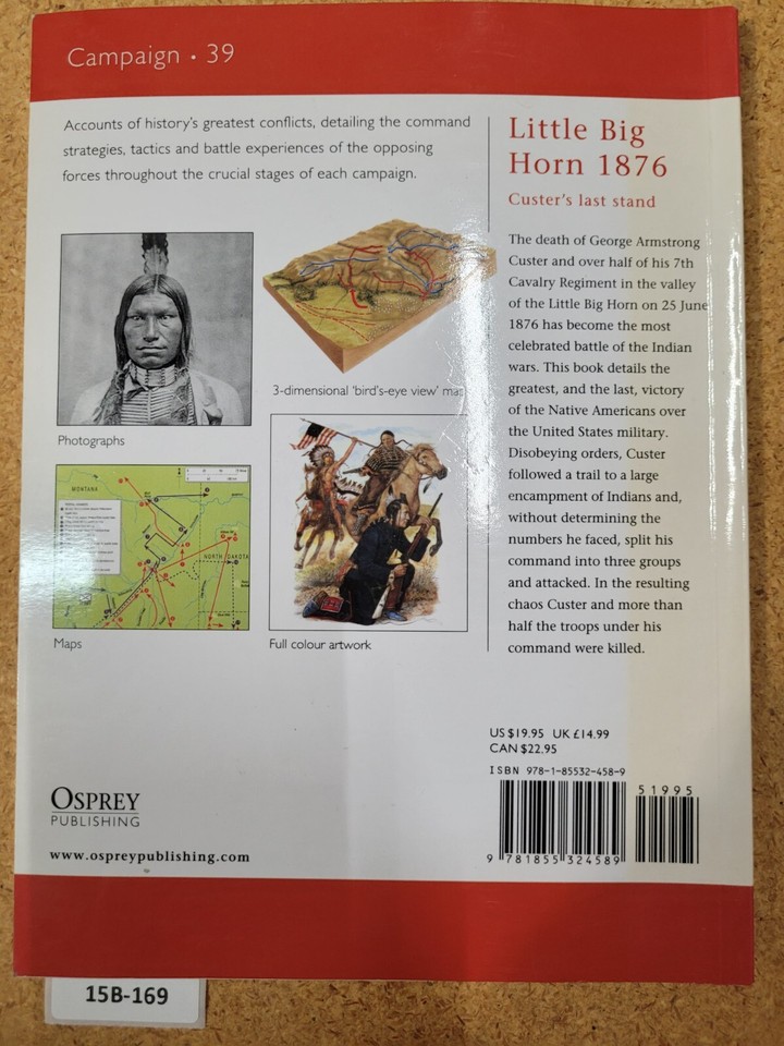 Little Big Horn 1876: Custer's Last Stand ~Peter Panzeri OSPREY ...