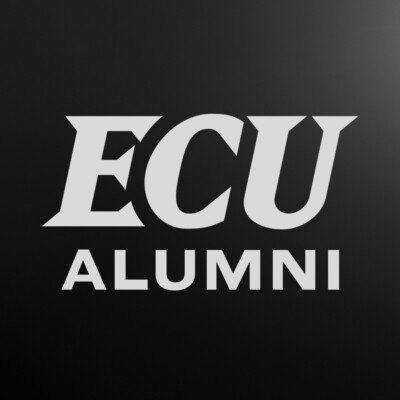 ECU East Carolina Decal with ALUMNI or logo only White or Matte Silver ...