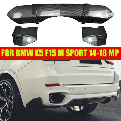 Carbon Fiber For BMW F15 X5 M Sport 2014-2018 Rear Bumper Diffuser Lip ...