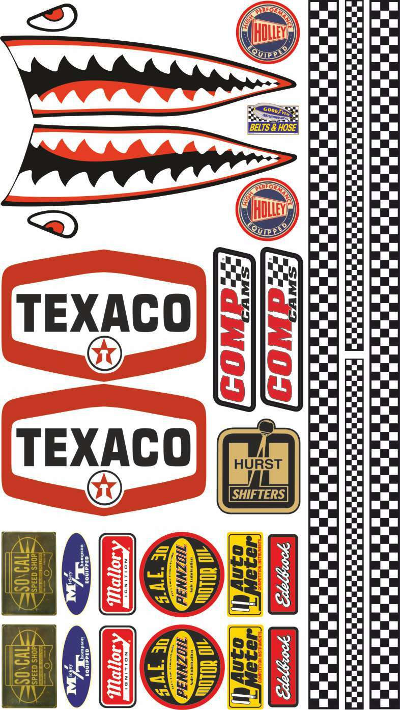 Decal US-Cars Modellbau RC 1:18 1:24 1:14 Aufkleber Set Universal ...