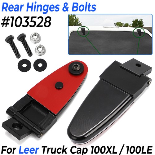 For Truck Cap LEER 2 All Glass Rear Door Hinges & Hardware #103528 ...