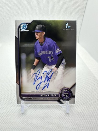 RYAN RITTER AUTO - 2022 Bowman Draft Chrome #CDA-RR COLORADO ROCKIES ...
