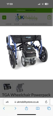 TGA Wheelchair Powerpack Duo Wheel Electric Wheelchair Power Pack Motor ...