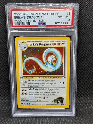 ERIKA'S DRAGONAIR 4/132 1st Edition Gym Heroes Holo Rare 2000 Pokemon ...