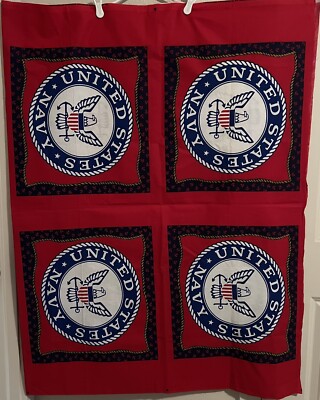 Material Military US Navy #7342 Spring Industries 46 X 69 Red & Blue | eBay