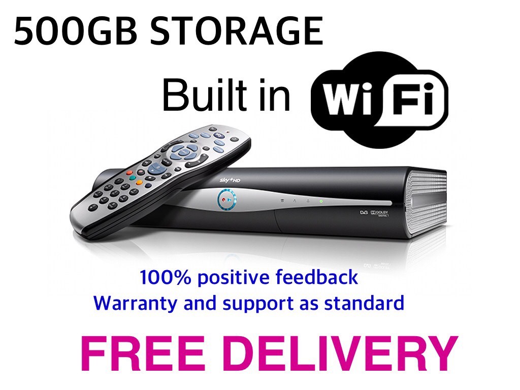 SKY + PLUS HD BOX WIFI - 500GB - AMSTRAD DRX890W BUILT IN WIFI ON ...