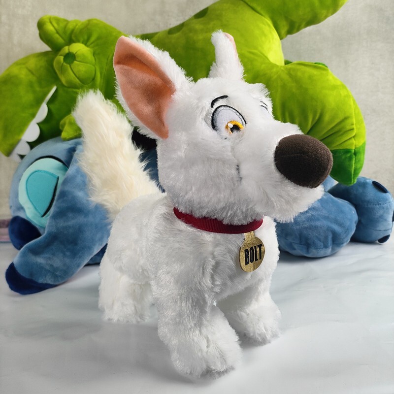 New Disney Bolt Standing 11” White Dog Toy Stuffed Animal Dolls | eBay