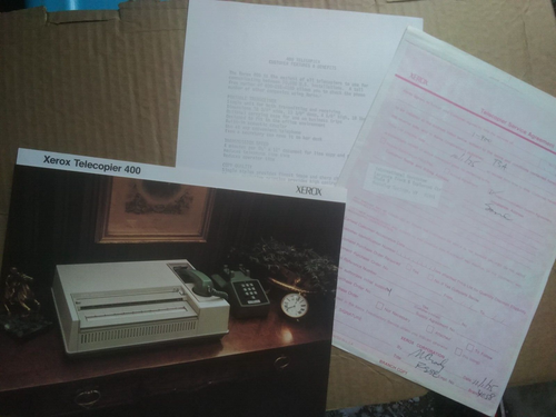 Rare Vintage Original Xerox Rochester NY 400 Telecopier brochure and ...