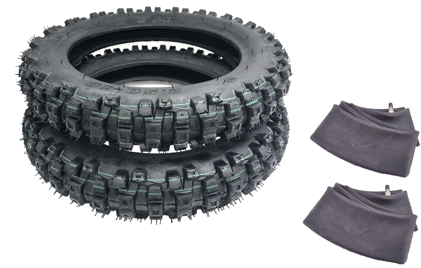 2.50x10 Tires Tubes Set of 2 for PW50 XR50 CRF50 Dirt Bike JR50 TR01 ...