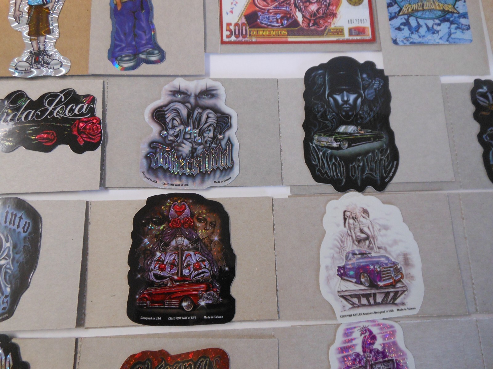 Vtg 90's Chicano/Latino Vending Machine Stickers/Decals/Tattoos Lot Of ...