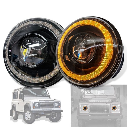 7" Headlight for Land Rover Defender 90 110 LED Headlights DRL With ...
