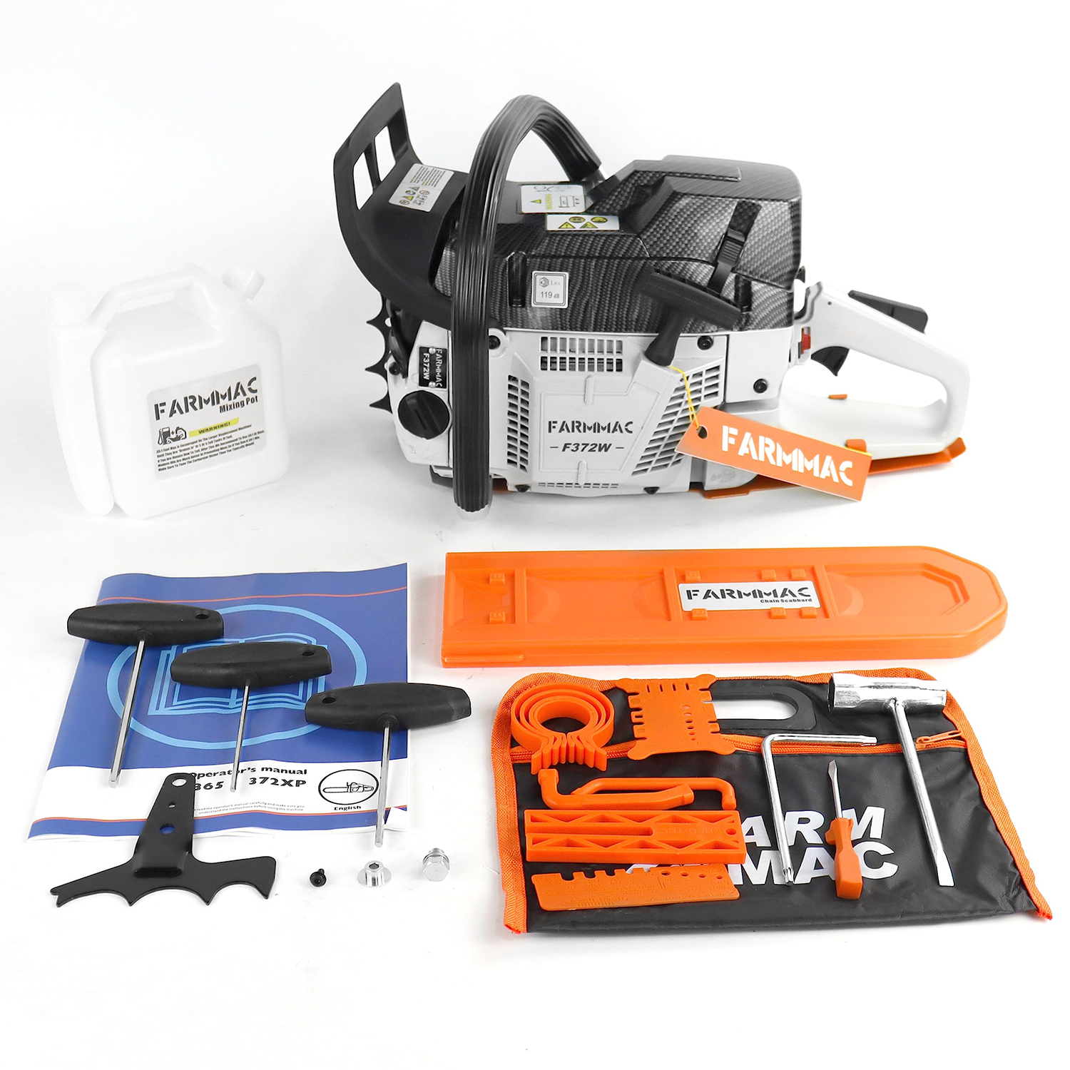 71cc Gas Chainsaw with 28'' Guide Bar Chain Compatible with Husqvarna ...