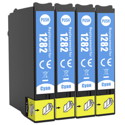 4 Cyan Ink Cartridges for Epson S22, SX125, SX130, SX230, SX235W ...