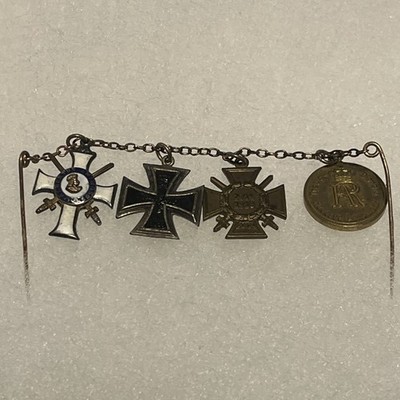 WWI German *RARE* Saxon Mini Chain - Albert Cross, Iron, Hindenburg ...