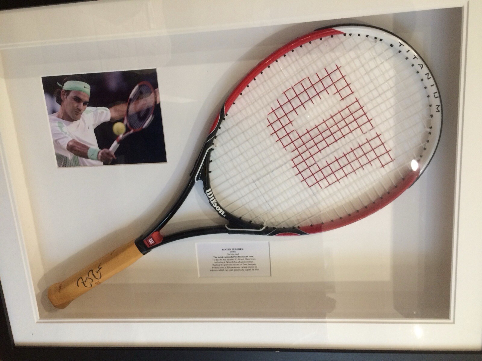 Roger Federer tennis racket Signed After Won 2008 Us Open | eBay
