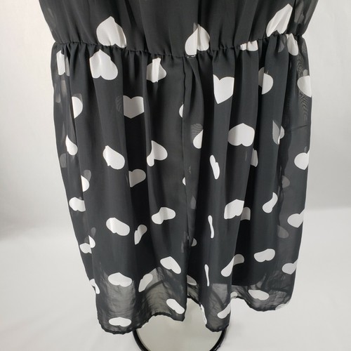 Disorderly Kids Girls 2 Pc Dress Sz 12 Black White Hearts Sheer ...