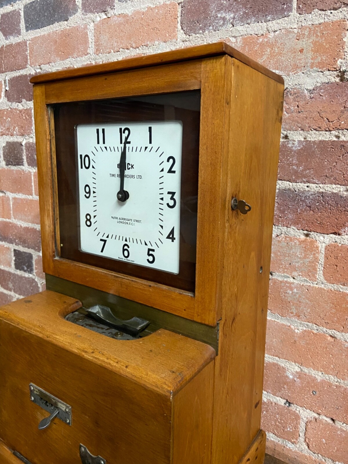 Vintage Clocking In Clock Machine Time Recorder Factory Clock Blick ...