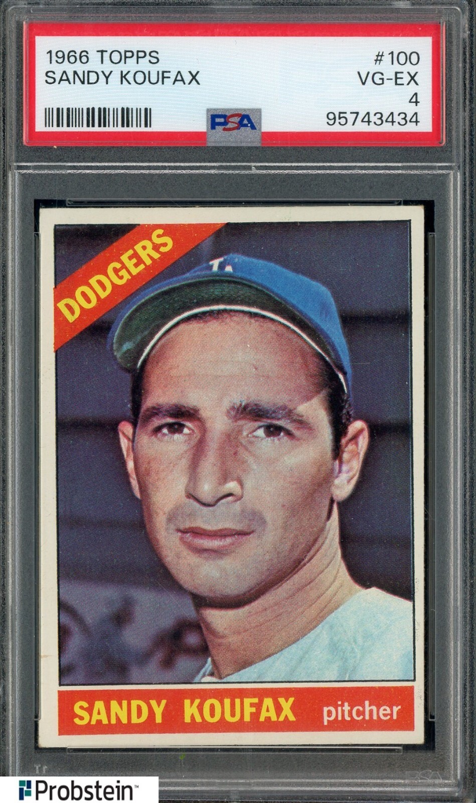 1966 Topps #100 Sandy Koufax Los Angeles Dodgers HOF PSA 4 VG-EX | eBay