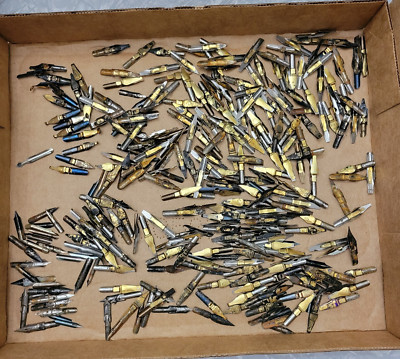 Vintage Estate Lot 300+ Pen Nibs Speedball Flicker Imperial Subway Stub ...