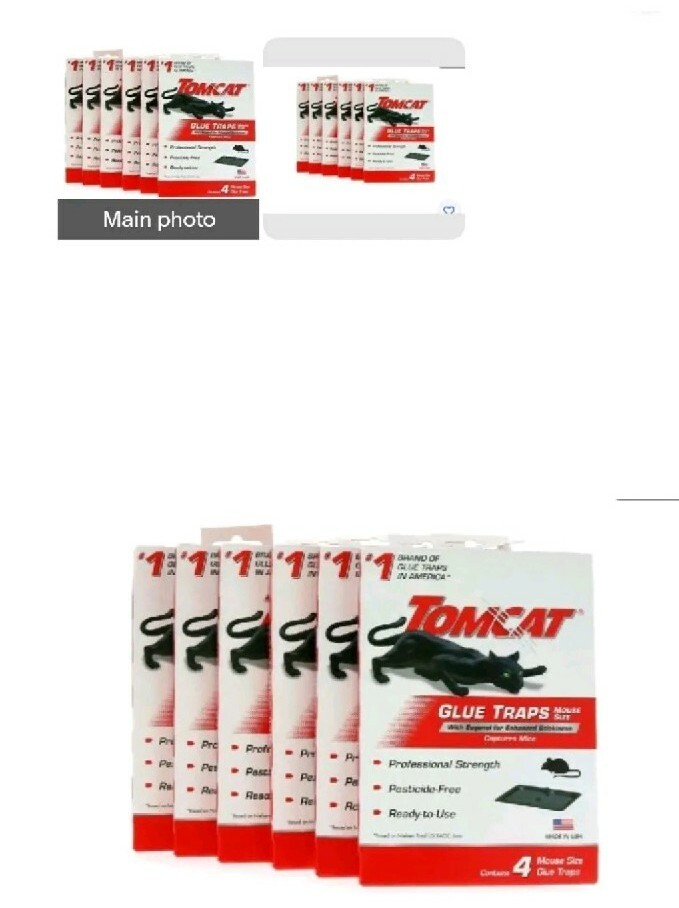 12 Boxes Tomcat Super Sticky Boards Hold Mouse Glue Traps Catch Spiders ...