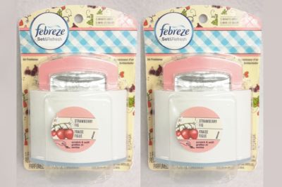 2 Febreze Set & Refresh STRAWBERRY FIG Air Freshener Odor Eliminate Oil ...