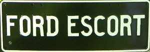 Ford Escort RS1600 RS2000 2000 Number Plates Licence Vanity Sign ...