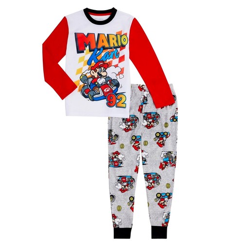 Boys Nintendo Super Mario Kart Pajamas Set Pants Shirt Switch Video ...