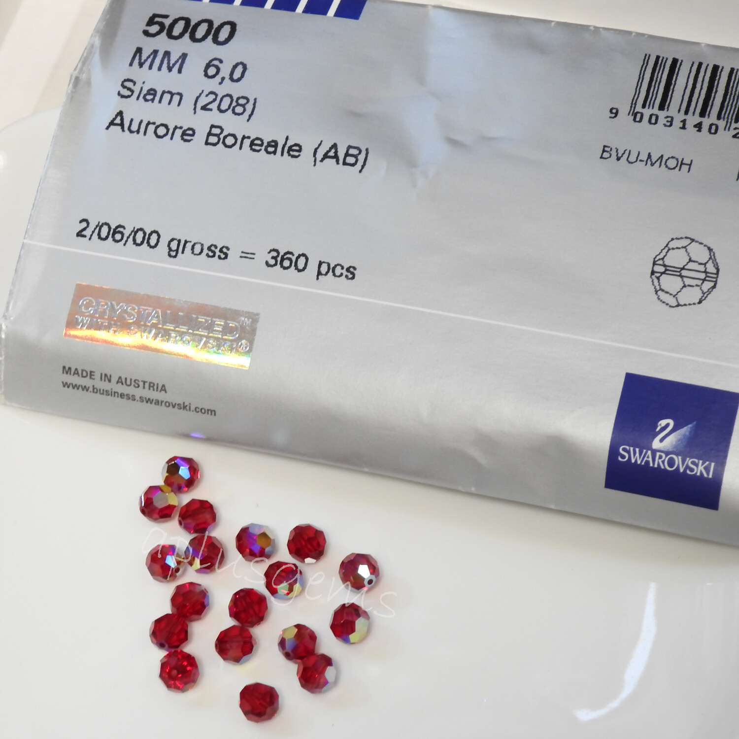 24PCs #5000 Swarovski Crystal AB Coating 6mm Round Beads pick different ...