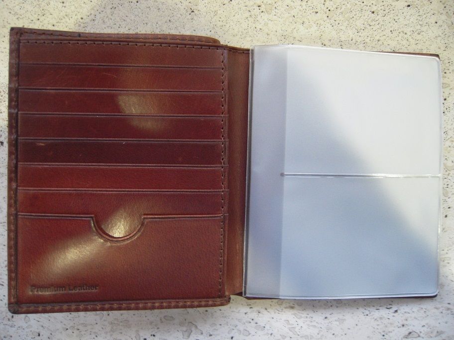 BROWN ROLFS Men's wallet 21 credit card slots Genuine Premium Leather ...
