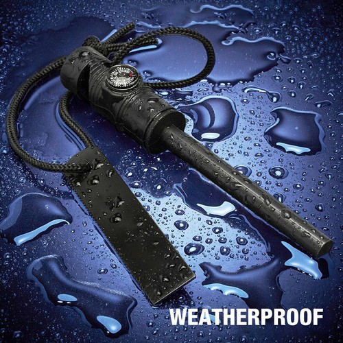 2XFire Starter Flint Steel Striker Ferro Rod Waterproo Firesteel ...