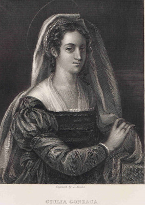 Julia Gonzaga, Sainted Martyr by del Piombo - 1832 Engraved Print Plus ...