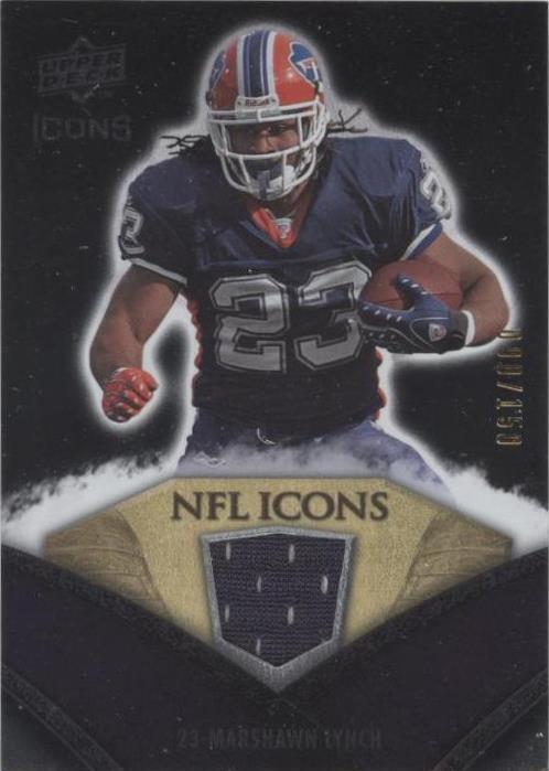2008 Upper Deck Icons - Nfl Icons Marshawn Lynch #NFL34 Silver Jerseys ...