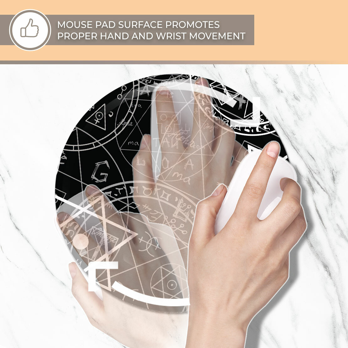 Round Mouse Mat - Black Pentagram Star Symbol Art Office Gift #14458 | eBay