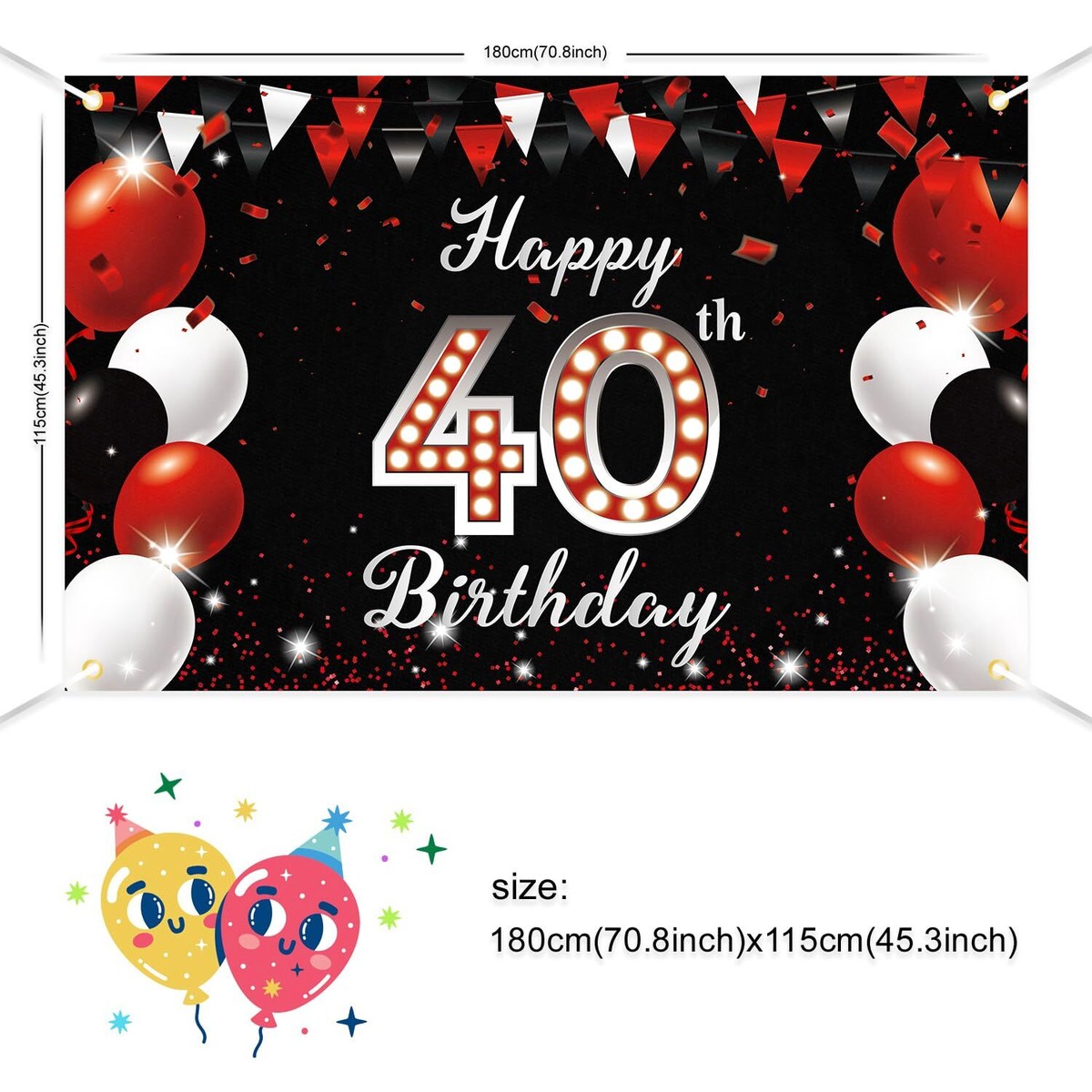 Happy 40th Birthday Banner For Facebook Happy 40th Birthday Banner