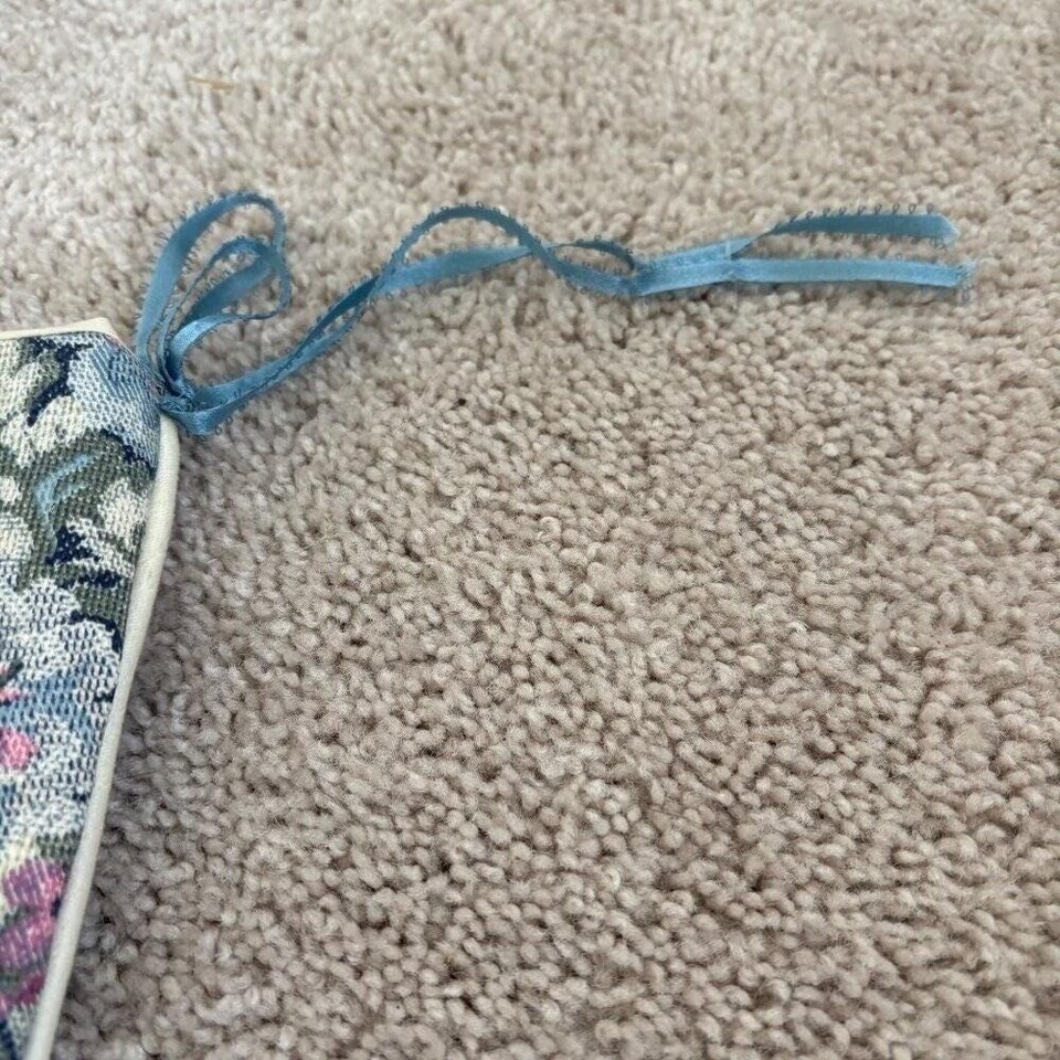 Floral Handmade Christmas Stocking With Lace Trim & Needlepoint letter ...