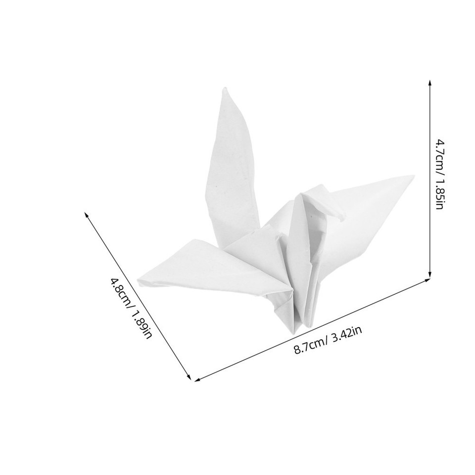 50pcs Origami Paper Cranes: Handmade Folded Origami Paper Crane String ...