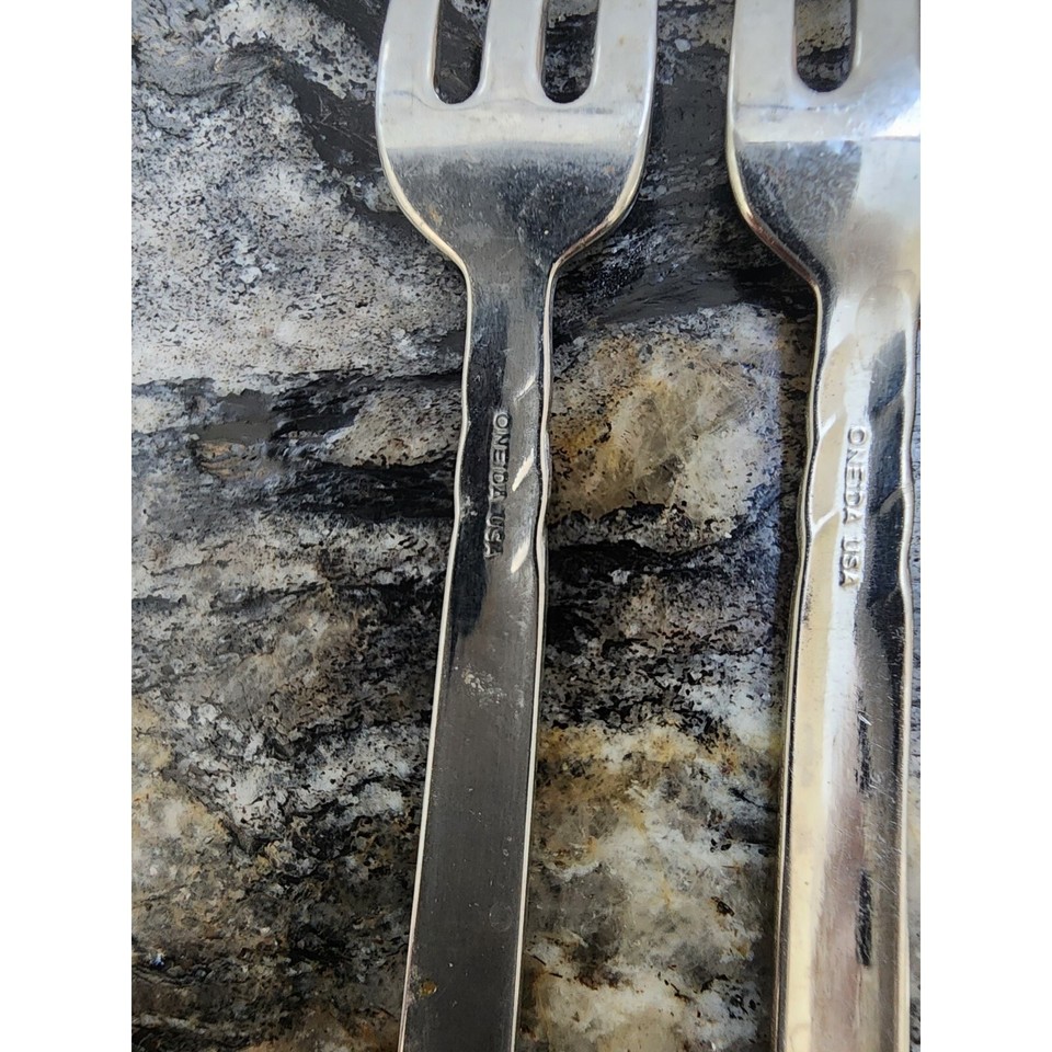 Oneida SPIRAL SPAGHETTI Fork Stainless Twist Handle Pattern 6.25" USA ...